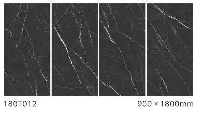 China Anti - Slip Polished Marble Tiles For Villa Electric Heating Black Color for sale