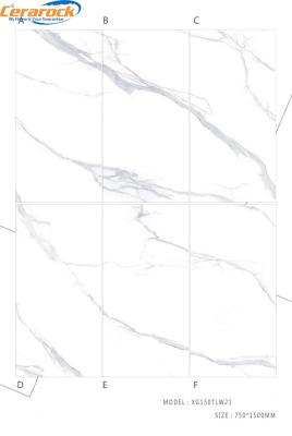 China Fashion Full Body Marble Tile Floor Living Room Anti Bacterial ISO13006 for sale