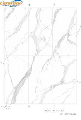 China Polished Porcelain Marble Tile For Studing Room / Bedroom Easy To Clean for sale