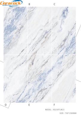China High Performance 75*150cm Polished Marble Tiles Mix Color For Hotel Decoration for sale