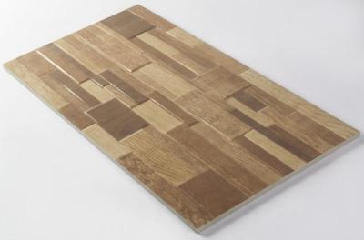 China Wooden Strip Mixed Design Ceramic Wall Tile For Bathroom / Bedroom for sale