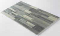 China Wooden Strip Mixed Design Ceramic Wall Tile For Bathroom / Bedroom for sale