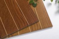 China Lakewood Stripe Cherry Wood Color Ceramic Floor Wall Tile For Outdoor /  Indoor for sale