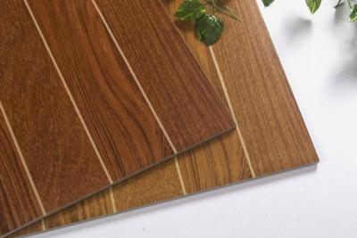China Lakewood Stripe Cherry Wood Color Ceramic Floor Wall Tile For Outdoor /  Indoor for sale