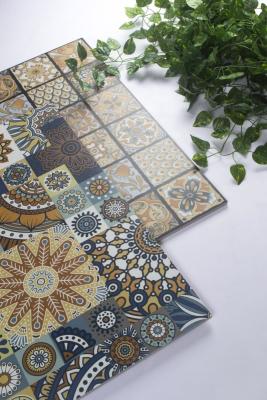 China Low Water Absorption Ceramic Tile Flooring For Shop / Restaurant Decorative for sale