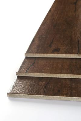China Original Edge Ceramic Glazed Tile Non - Rectified Wooden Vein Dark Color for sale