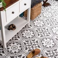 China Bathroom 8.5mm Decorative Carpet Floor Tiles White And Black for sale