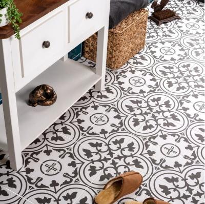 China Bathroom 8.5mm Decorative Carpet Floor Tiles White And Black for sale