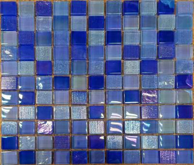 China Modern Plating Printing 4mm Mosaic Crystal Glass Tile for sale