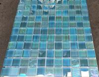 China Modern Plating Printing 4mm Mosaic Crystal Glass Tile for sale