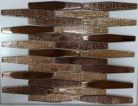China Colorful Living Room Square Mosaic Crystal Glass Tile for sale