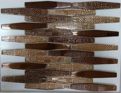 China Colorful Living Room Square Mosaic Crystal Glass Tile for sale