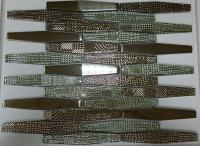 China Colorful Living Room Square Mosaic Crystal Glass Tile for sale