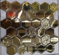 China Colorful Living Room Square Mosaic Crystal Glass Tile for sale