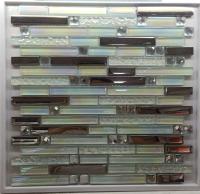China AAA Metal Color 300x300mm Glass Mosaic Tile For Villa for sale
