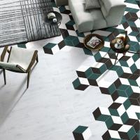 China Six Sided Yellow And Green AAA Decorative Ceramic Tile for sale
