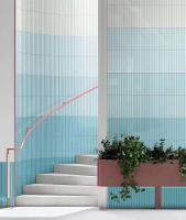 China 25x300mm Decorative Blue Ceramic Wall Tile Unique Tile for sale