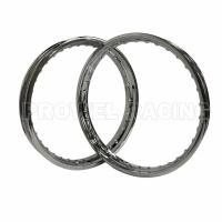 China 1.60x18 Stainless Steel Motorcycle Spoke Wheel Rim In Silver for sale