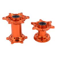 China Precision CNC Machined Orange MX Front Rear Wheels Hubs Set for KTM 125-530 2003-2017 for sale