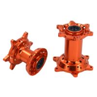 China Precision CNC Machined Orange MX Front Rear Wheels Hubs Set for KTM 125-530 2003-2017 for sale