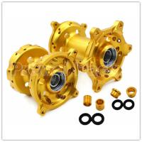 China Motorcycle CNC Front Rear Wheels Hubs Kits in Silver for RMZ 250 07-18 RMZ 450 05-18 for sale