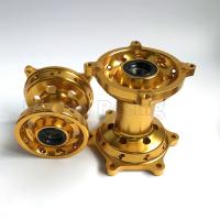 China Motorcycle CNC Front Rear Wheels Hubs Kits in Silver for RMZ 250 07-18 RMZ 450 05-18 for sale