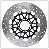China Motorcycle Floating Brake Disc in Black Color with Polish and Anodizing Treatment for sale