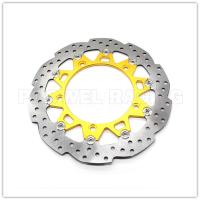 China Motorcycle Floating Brake Disc in Black Color with Polish and Anodizing Treatment for sale