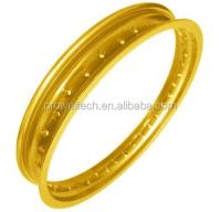 China Polishing Yellow 36 Holes Red Alloy Motorcycle Rims Wheel Rims with Yellow Polishing for sale