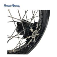 China Customized Aluminum 6061 T6 Black Motorcycle Wheel Set 1.85x14 for Off-Road Bike for sale