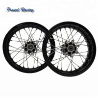 China Customized Aluminum 6061 T6 Black Motorcycle Wheel Set 1.85x14 for Off-Road Bike for sale