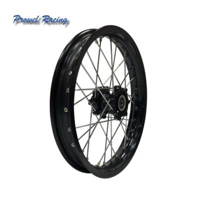 China Black Rim 1.60x14'' Motorcycle Alloy Wheels for Pitbikes Aluminum 6161-T6 Material for sale