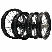 China Black Rim 1.60x14'' Motorcycle Alloy Wheels for Pitbikes Aluminum 6161-T6 Material for sale