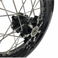 China Black Rim 1.60x14'' Motorcycle Alloy Wheels for Pitbikes Aluminum 6161-T6 Material for sale