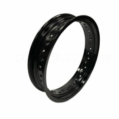 China 7116 T6 Bright Black 3.50x17 Inch Motorcycle Alloy Wheel Rims for Supermoto for sale