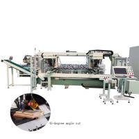 China Fully Automated WPC Wood Door Cutting Machine with 3000rpm Speed and PLC Control System for 80mm Max Cutting Thickness for sale