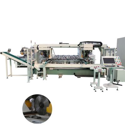China Double End Angle Saw Plywood Door Frame Making Machine PLC Control 220V for sale