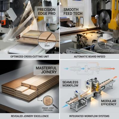 China Self-Developed PLC Wood Door Cutting Machine With Touchscreen Auto Calibration for sale