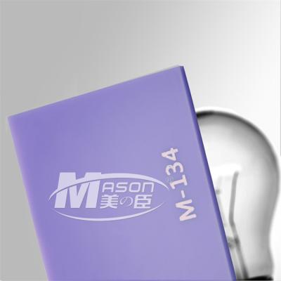 China Luminous Iridescen Colorful Matt Frosted Sign Cast Acrylic PMMA Sheet For Led Light for sale
