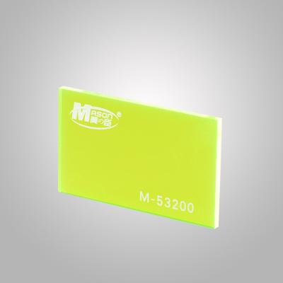 China Tansparent Fluorescent Green Thin Flexible Plastic Glass Sheet Custom Cut Plexiglass for sale