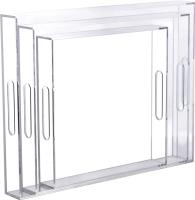 China 16x12x2inch 5mm PMMA Cast Custom Plexiglass Clear Acrylic Tray With Handles for sale