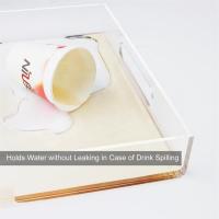 China Plexiglass Clear Custom Acrylic Fabrication Acrylic Perspex Tray With Handles for sale