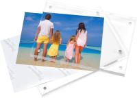 China Transparent Crystal Custom Acrylic Fabrication 20mm Acrylic Photo Frame for sale