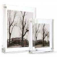 China Clear Perspex 4x6'' Acrylic Magnetic Picture Frame for sale