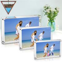 China Clear Perspex 4x6'' Acrylic Magnetic Picture Frame for sale