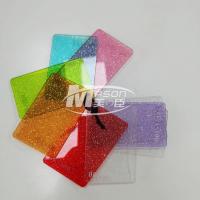 China 3mm 1220x2440 Colorful Red Yellow Blue Glitter Acrylic Sheet For Craft Decorative for sale