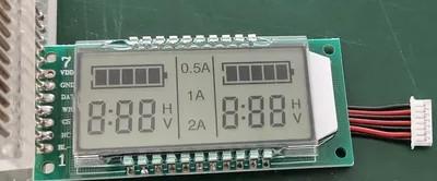 China TN 6-Digit Seven Segment LCD Display Module with Blue Backlight, 60.5×27.5mm Size, HT1621 Driver IC for sale