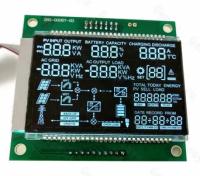 China Segmented VA LCD Display 78x71mm Black Panel White Backlight HT1623 COB PIN Module with 5.0V Operation for sale