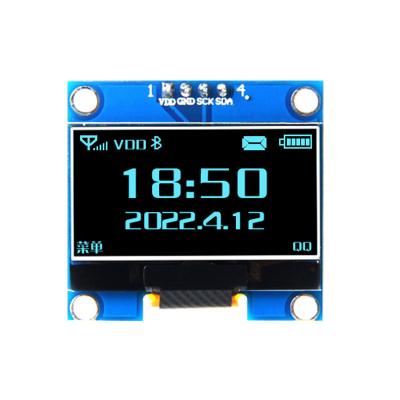 China 1.54-inch PMOLED Display Module 128x64 Resolution White Color with SPD0301ZD Driver IC and 24-pin FPC Connector for sale