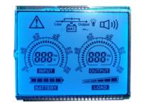 China 7 Segment LCD Display 66x56mm with Blue Backlight HT1621 COG Module 3.3V Operating Voltage for sale